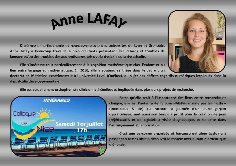 Colloque de Nice : Portrait de Anne Lafay | www.sdo06.fr